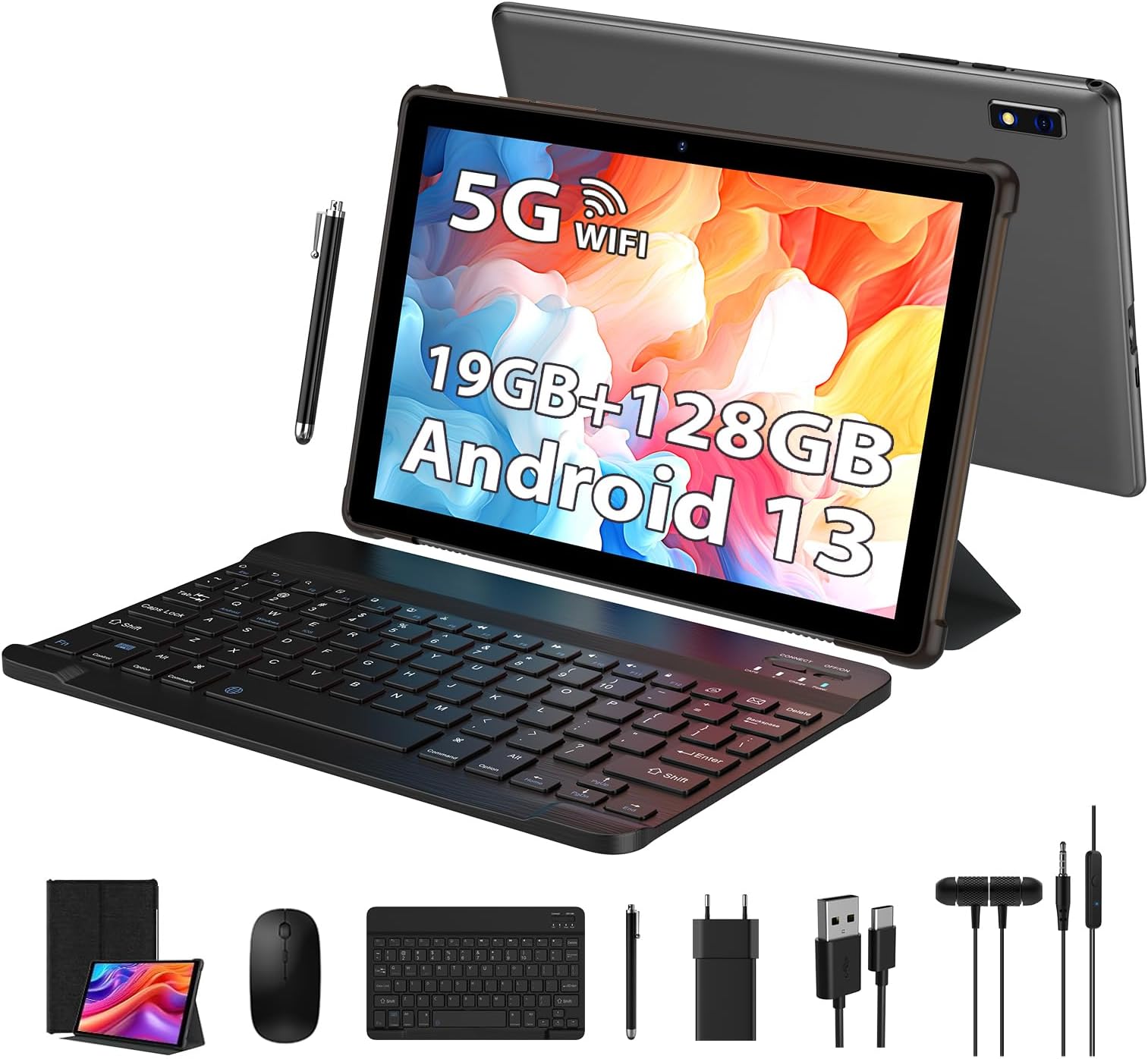 PIXPEAK Tablet 10 Pouces Android 13, Tablette avec 5G WiFi Octa-Core 2 ...