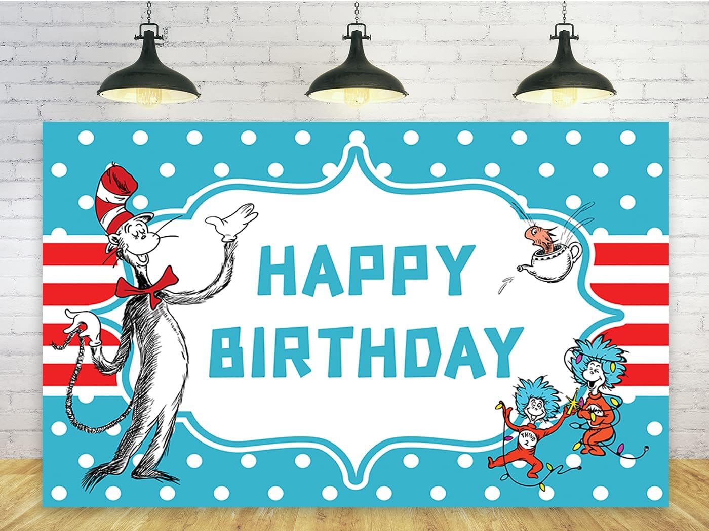 Amazon.com : The Lorax Backdrop Party Supplies Dr Seuss Birthday Theme ...