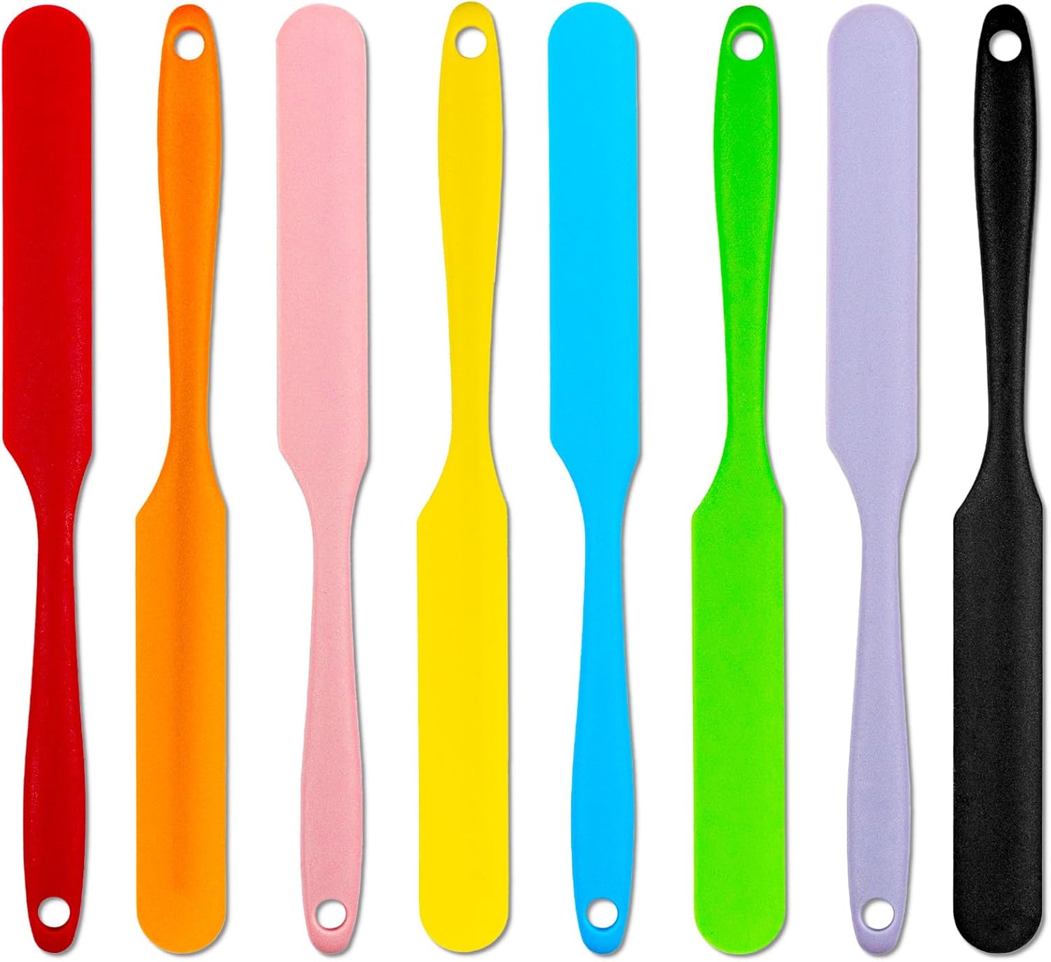 8pcs Silicone Jar Scraper Spatulas Mini Silicon Scraper Tool with Long ...