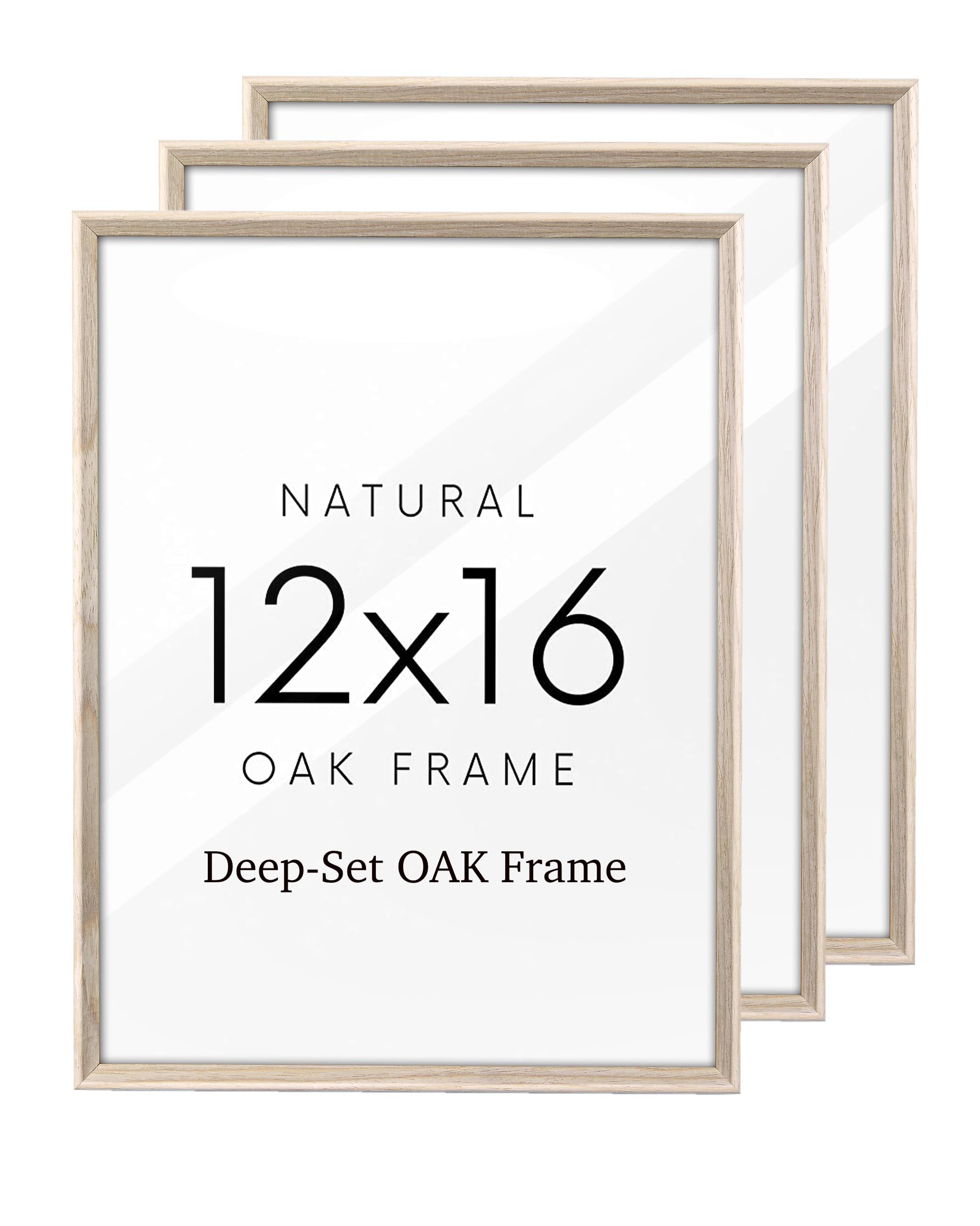 Amazon.com - UPWOIGH 12x16 Oak Wood Picture Frame - 12x16 Large ...