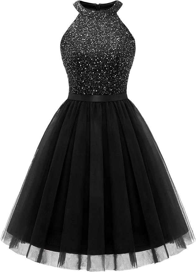 Amazon.com: Dressystar Women's Short Halter Cocktail Party Dress Lace ...