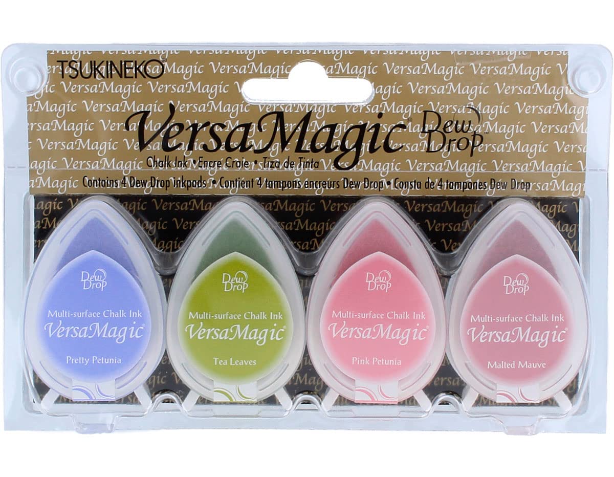 Snapklik.com : VersaMagic, Dew Drop Ink Pad, 4 Pack, Flower Pot