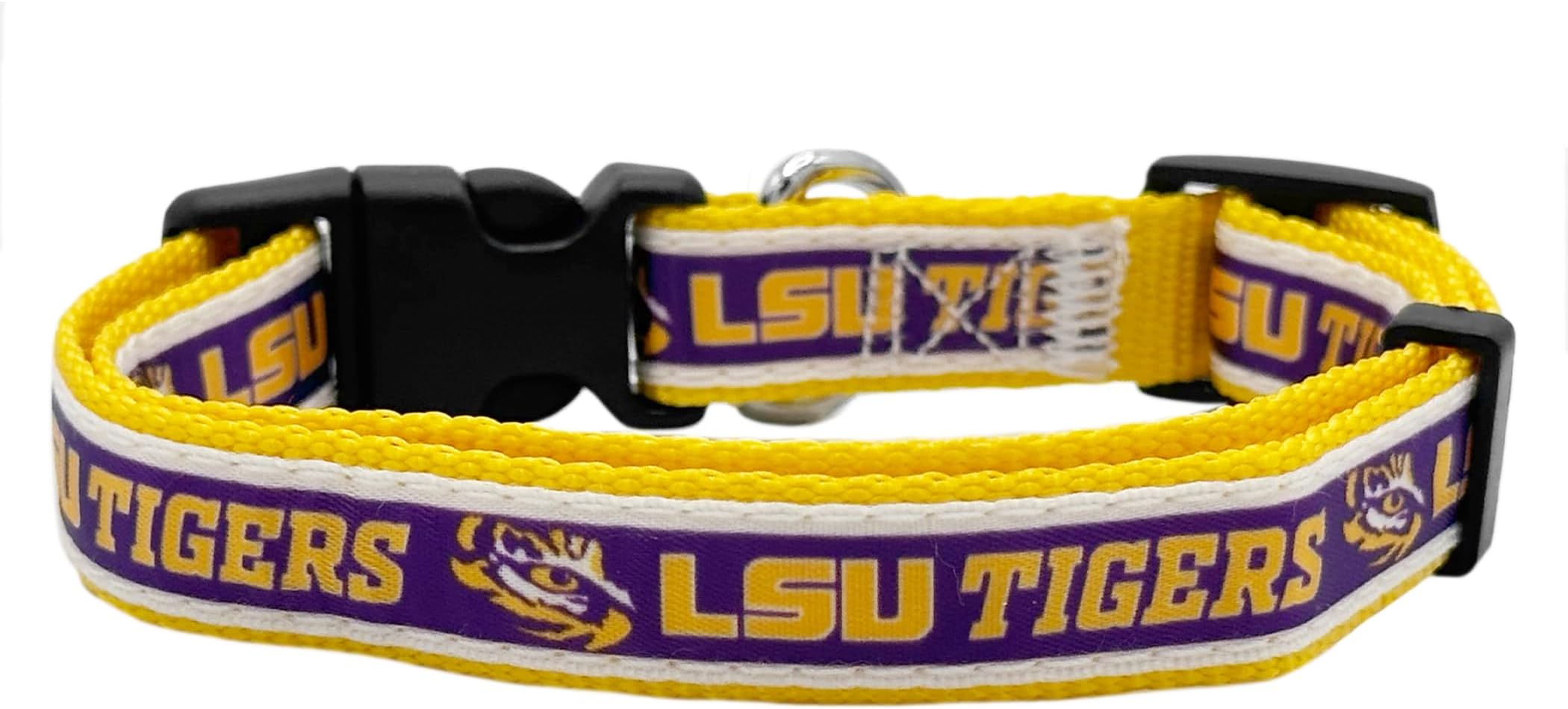 Amazon.com : New & Improved NCAA PET Collar LSU Tigers Dog Collar, Size ...