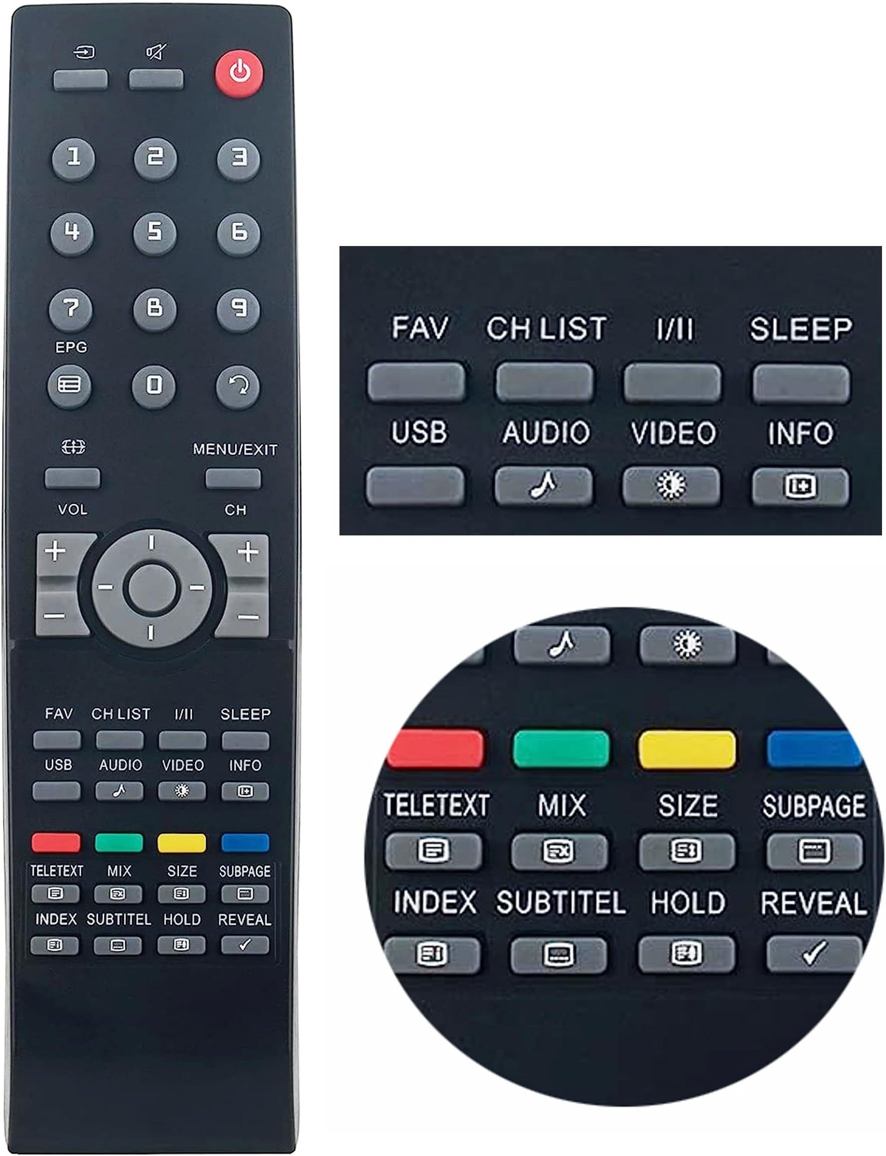 Amazon.com: Remote Control for AOC L32W761 L37W431 LE40H137M L22W931 ...