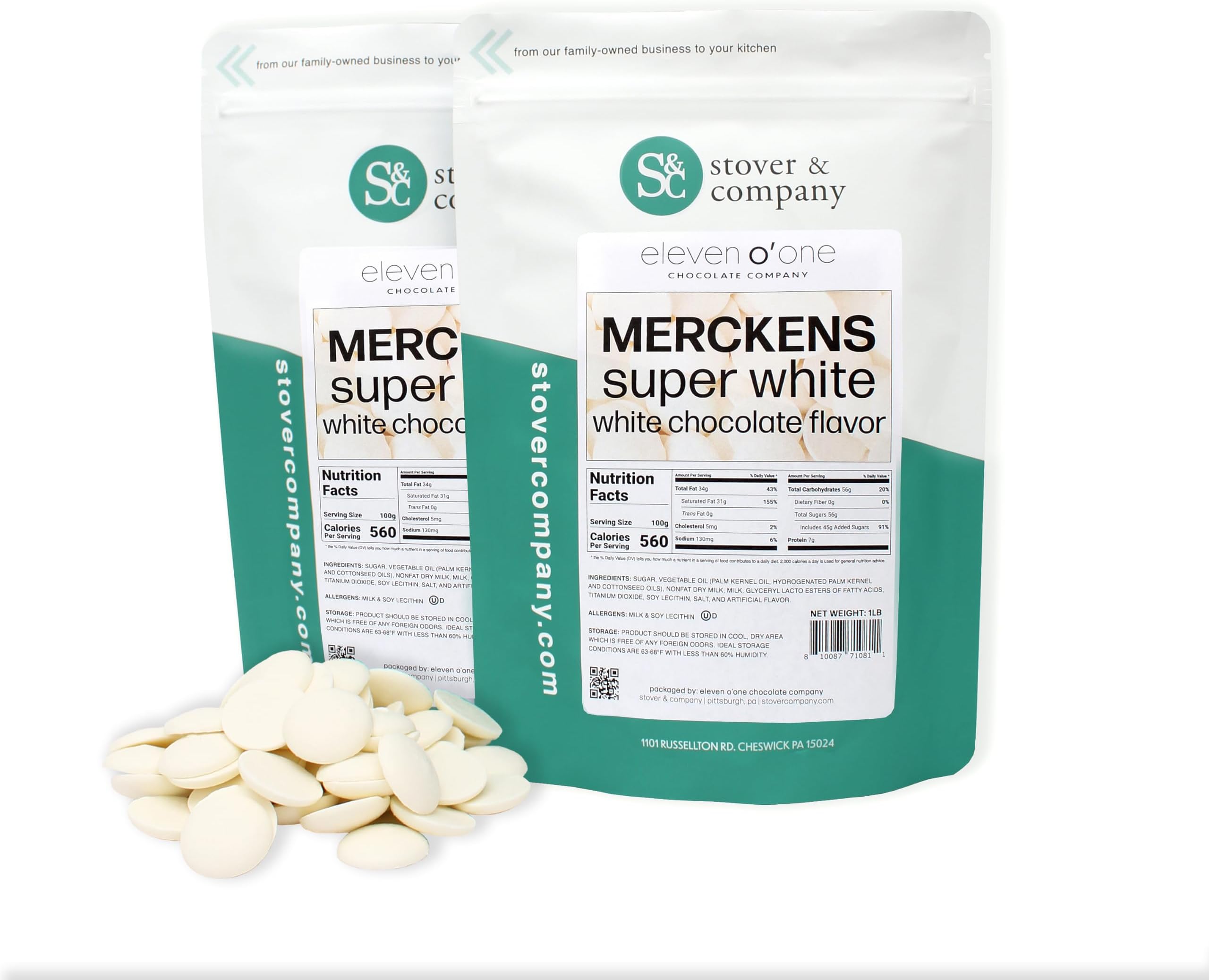 Amazon.com : Merckens Super White Chocolate Wafers, Super White ...