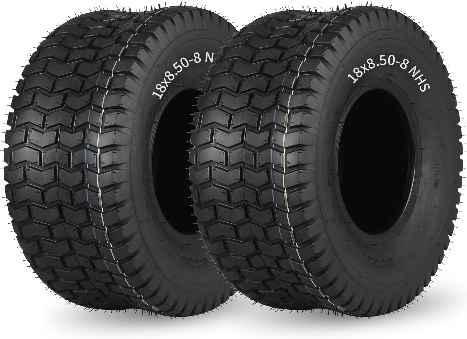 Amazon.com : Set of Two 18x8.50-8 4 Ply Turf Tires for Lawn & Garden ...