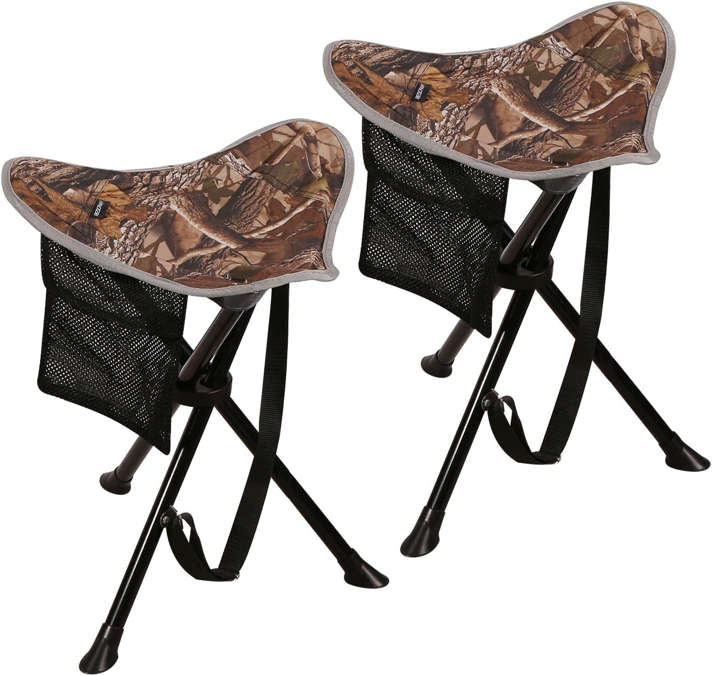 REDCAMP Tripod Folding Camping Stools for Adults, 17 Inch Tall 3 Legged ...