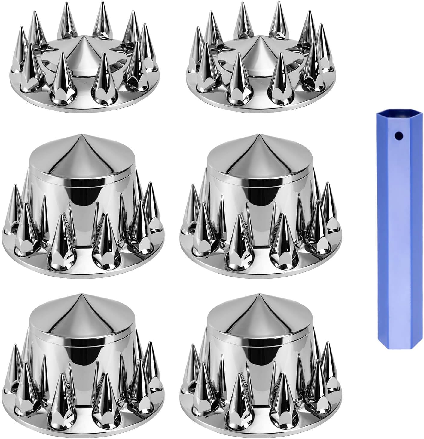 Amazon.com: WFLNHB 2 Front and 4 Rear Complete Axle Wheel Cover ...