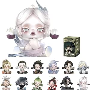Amazon.com: POP MART SKULLPANDA The Ink Plum Blossom Series Figures ...
