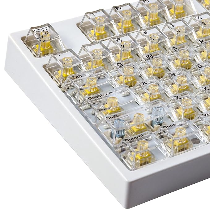 Hyekit Keycaps 137 Keys Clear Crystal Keycaps Dye-Sublimation Custom ...