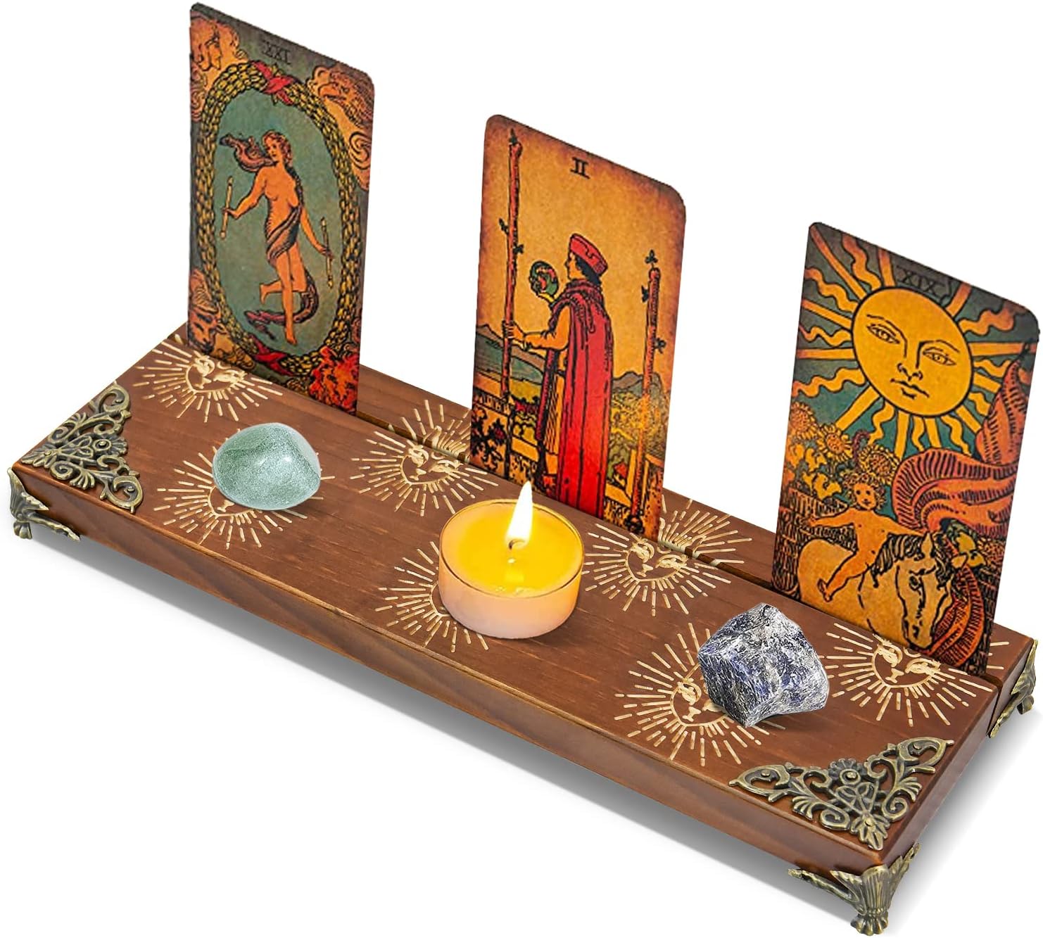 Amazon.com: Megsooul Tarot Card Holder, Wooden Tarot Card Display Stand ...