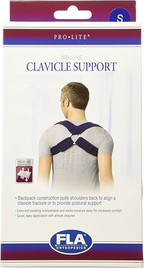 Amazon.com: FLA Orthopedics Prolite Deluxe Clavicle Support, Navy, Small