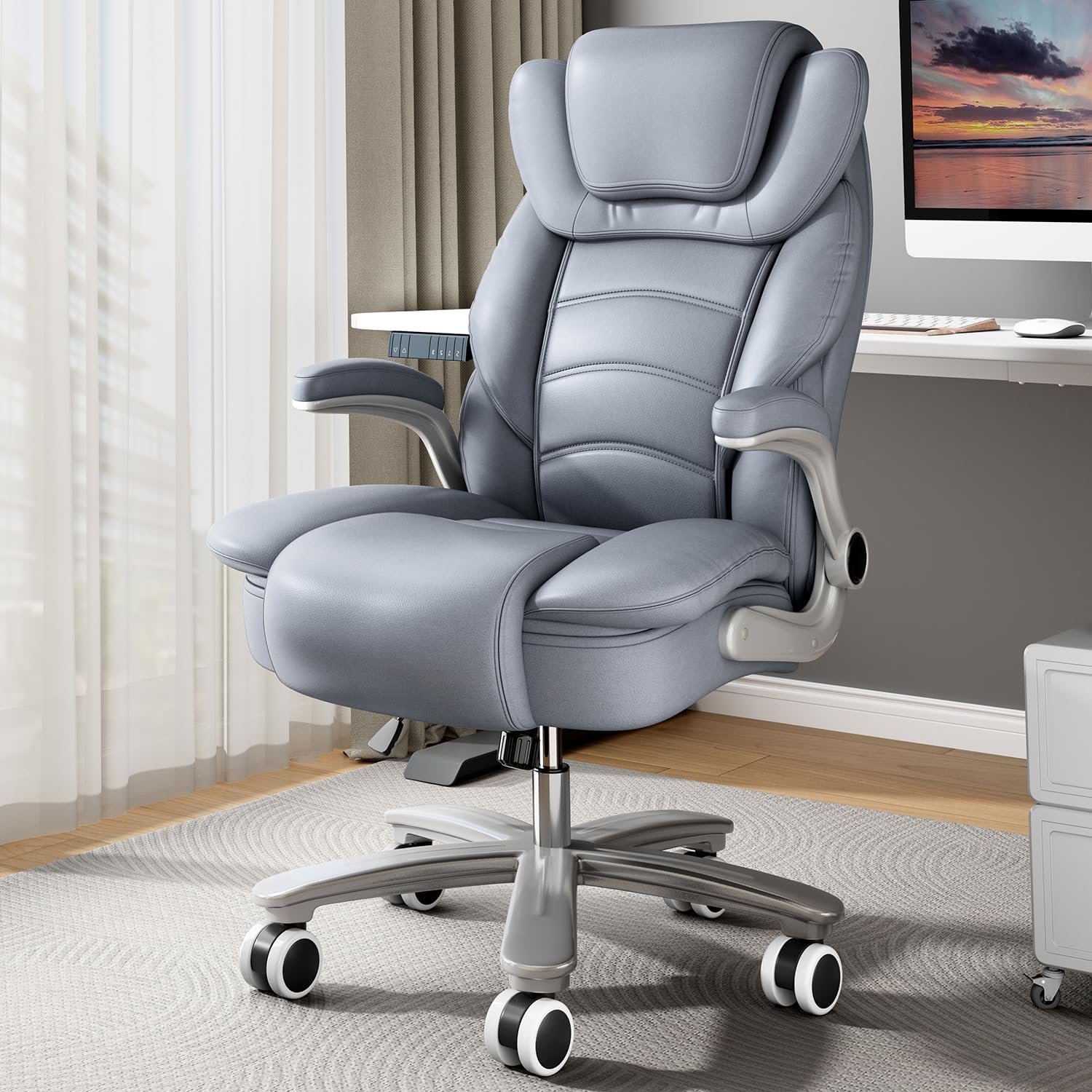 Amazon.com: GYI Big and Tall Office Chair 400lb Wide Seat, Ergonomic ...