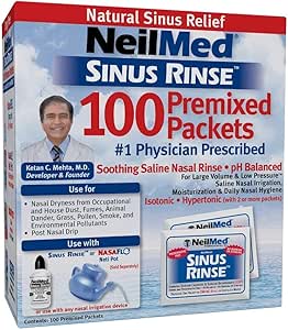 NeilMed Sinus Rinse Refill Packets, 100 Count (Packaging May Vary ...