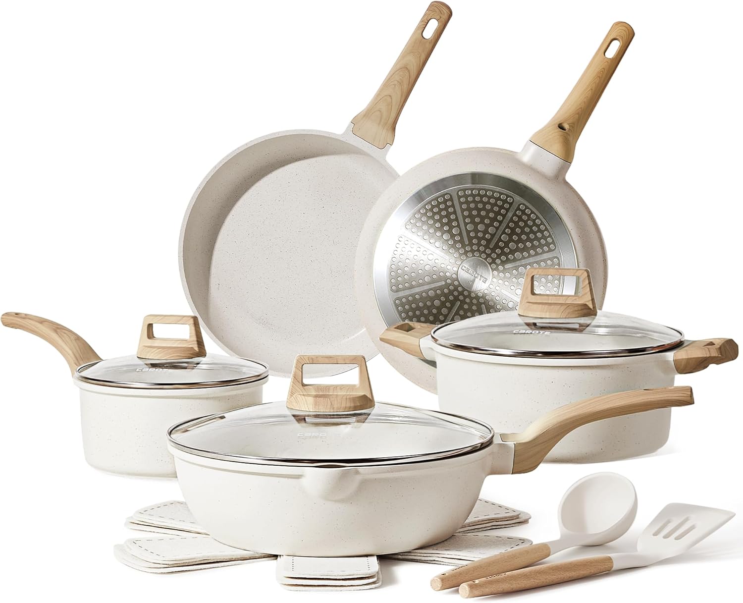 CAROTE 14 Pcs Pots and Pans Set Nonstick,Cookware Set Kitchen Cooking ...