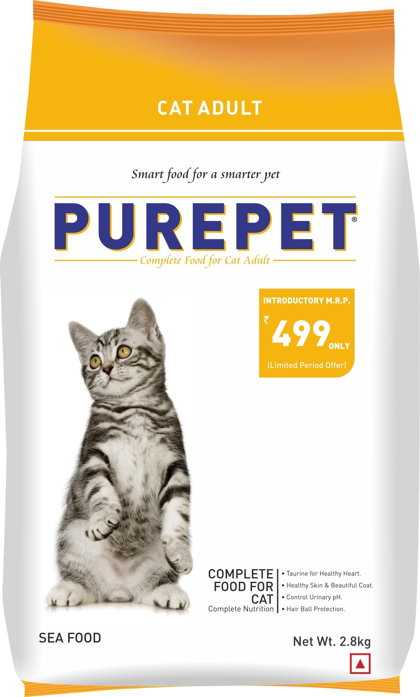 Purepet Adult Dry Cat Sea Food Flavour, 2.8 kg Pack : Amazon.in: Pet ...