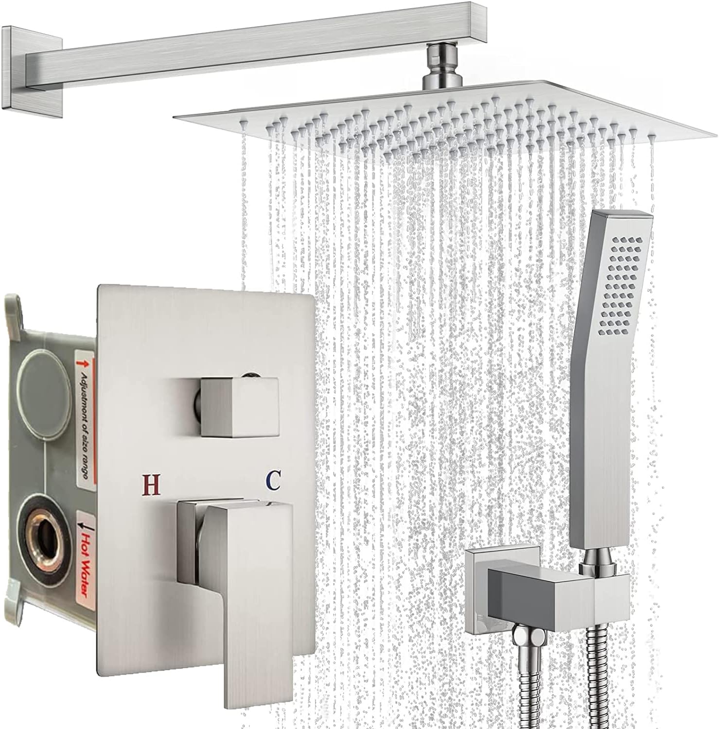 Grifos Ducha Empotrados Set- UCMDA Sistema de Ducha Mezclador, Conjunto ...