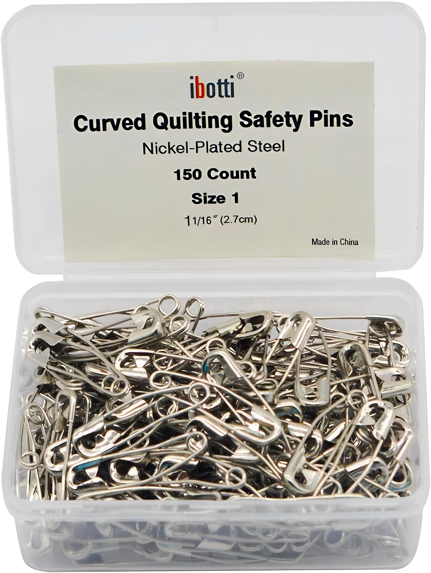 Amazon.com: ibotti Curved Safety Pins for Quilting, Basting Pins, Size ...
