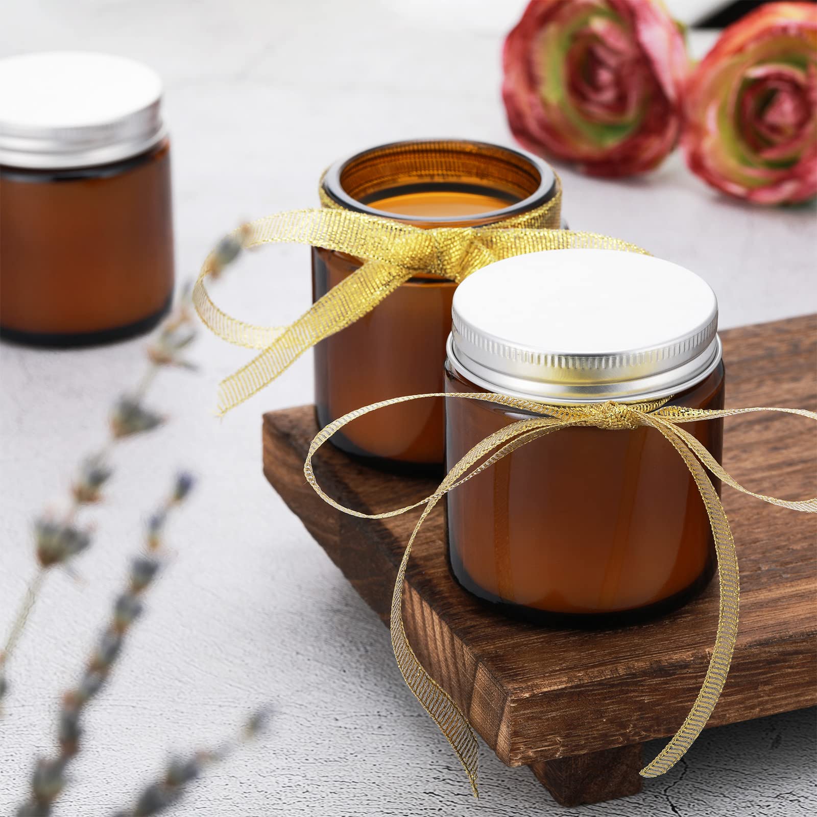 48 Pack Mini Mason Jar Candles 4oz Small Lavender Scented Jar Candles ...