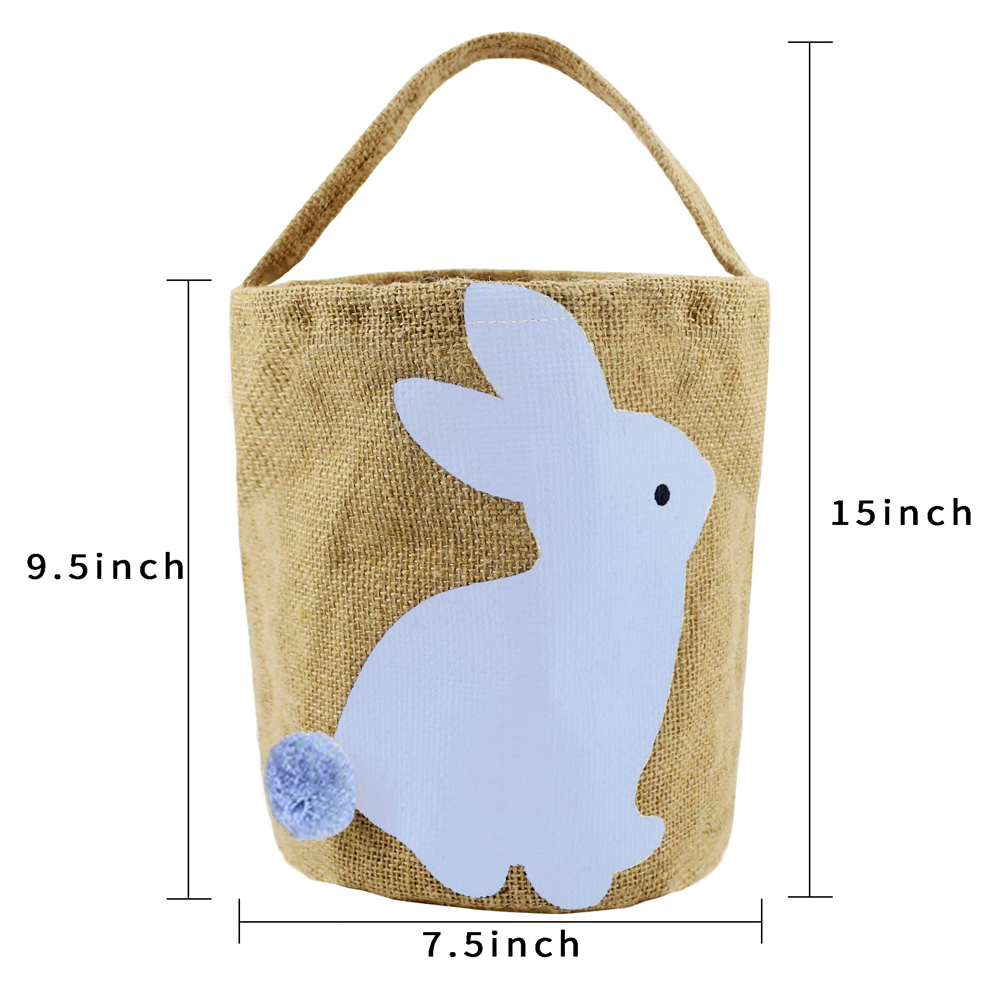 Snapklik.com : Easter Bunny Basket Egg Bags For Kids,Linen Personalized ...