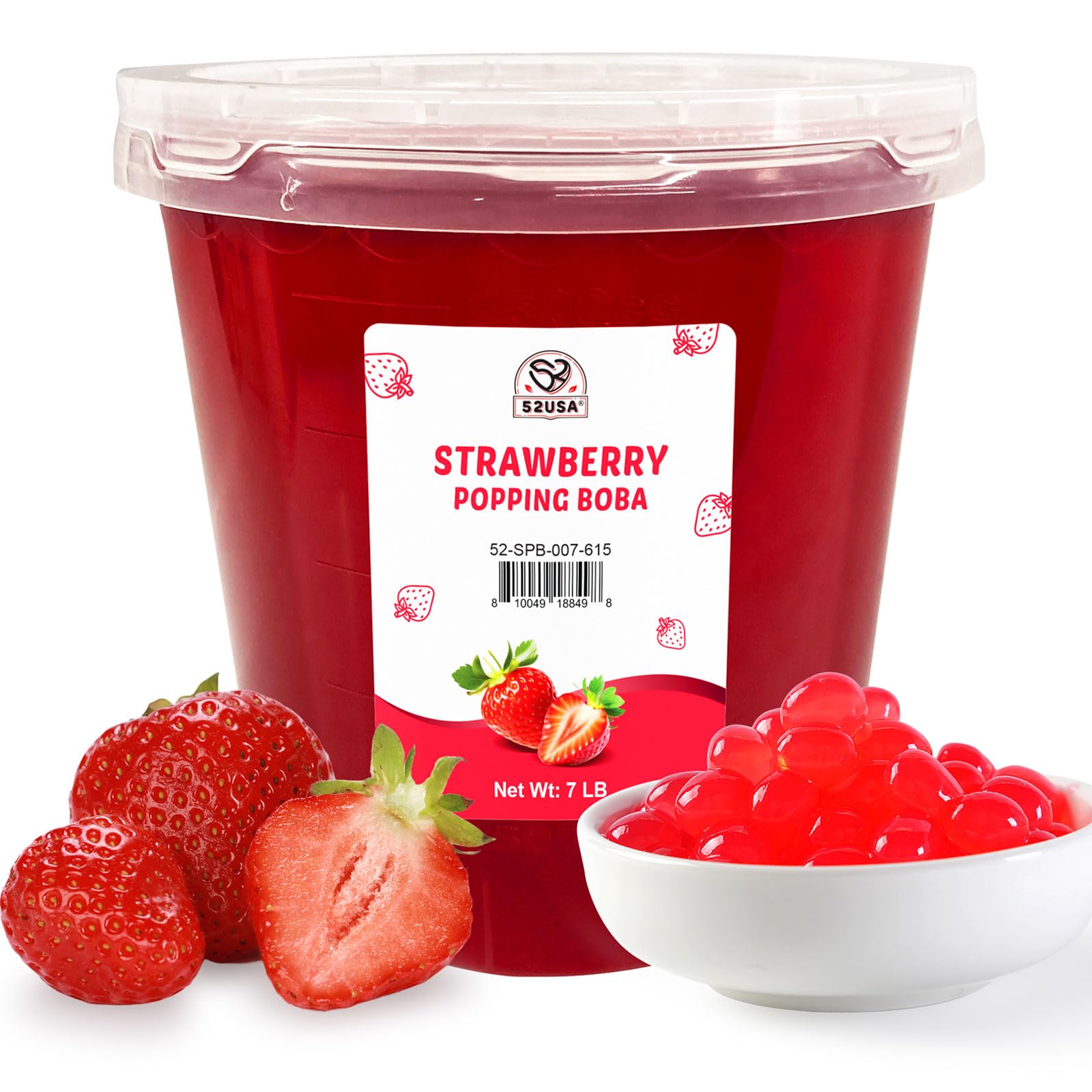Snapklik.com : 52USA Strawberry Popping Boba Pearls For Bubble Tea ...