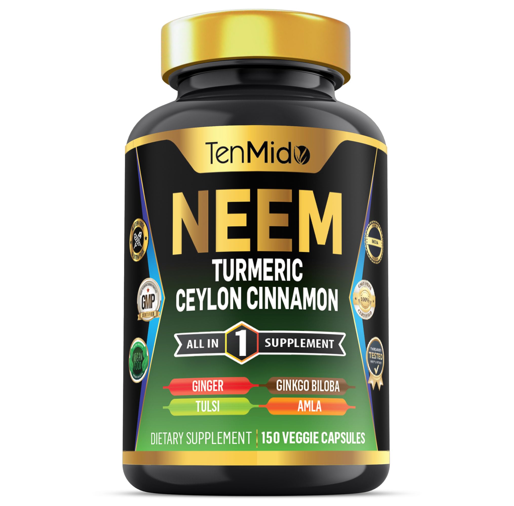 Amazon.com: Tenmido Neem Leaf Supplement - 8in1 Formula - Combine with ...
