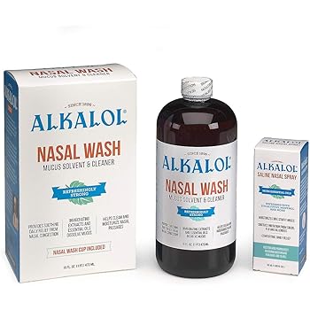 Amazon.com: Alkalol - A Natural Soothing Nasal Wash, Mucus Solvent and ...