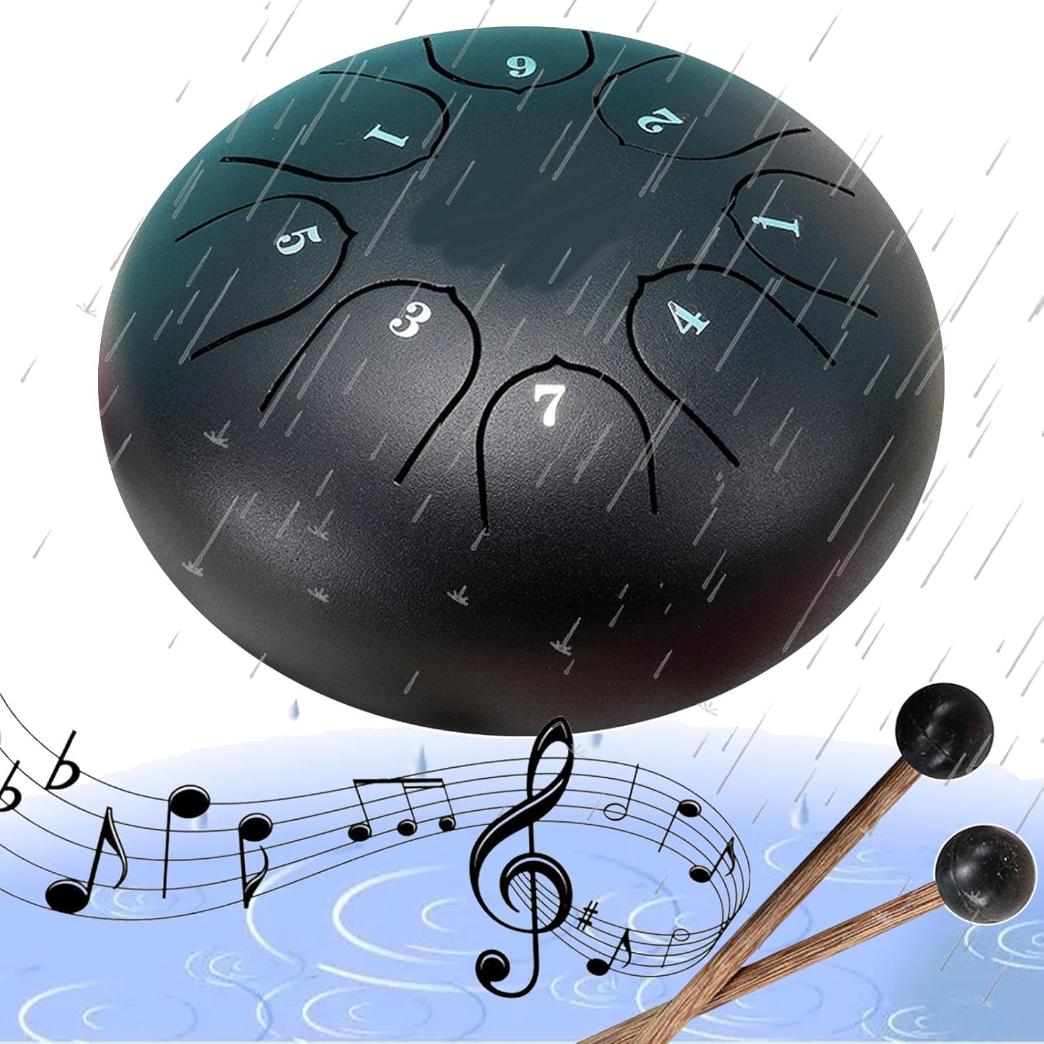 Amazon.com: TMLDOT Rain Drum for Outside, Steel Tongue Drum Rain Chime ...