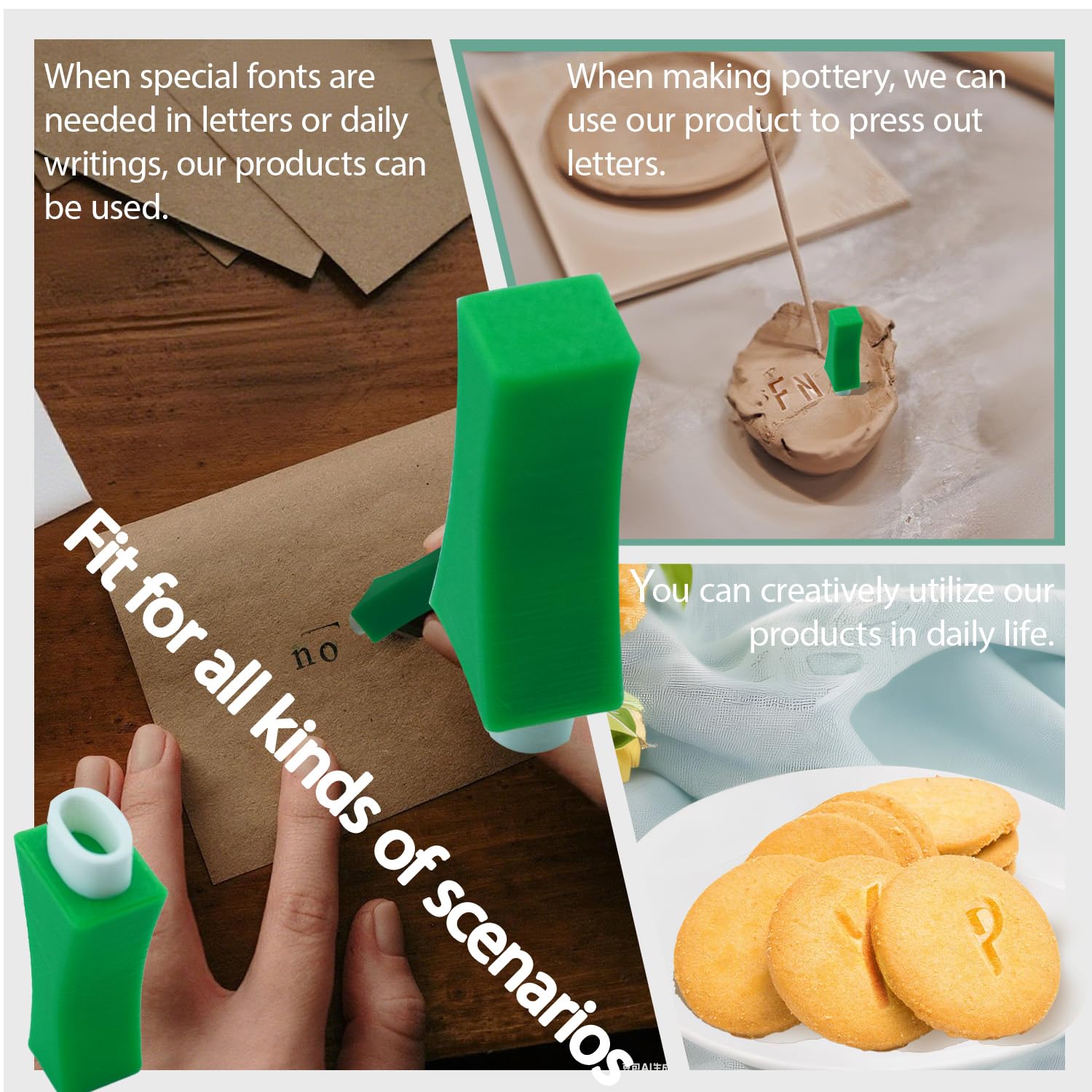 Snapklik.com : Alphabet Stamps Set For Clay Pottery, Uppercase Alphabet ...