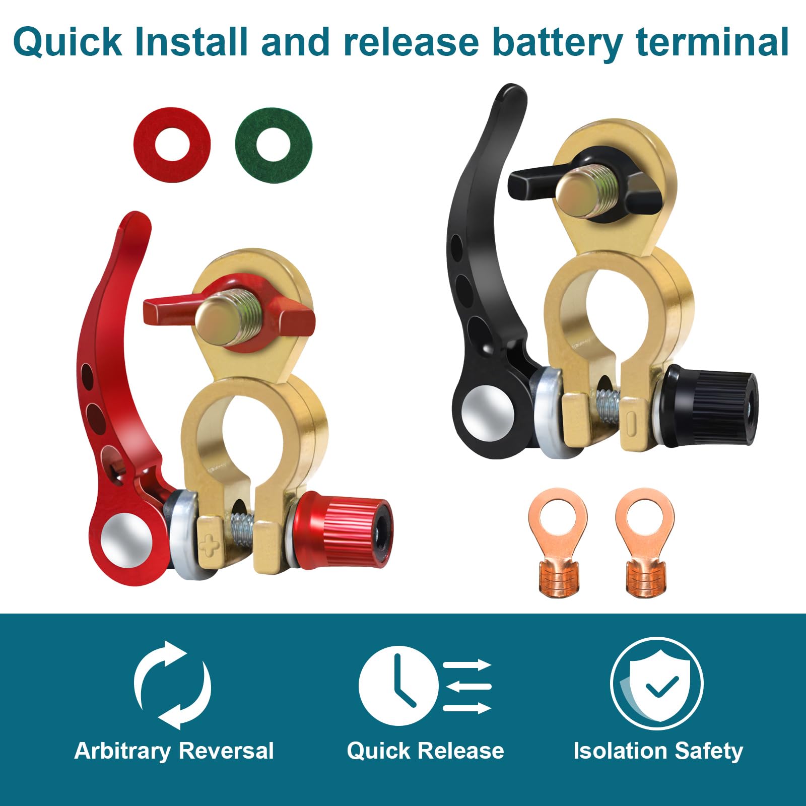Snapklik.com : GEPHYNM 2 PCS Battery Terminals, Battery Terminal ...
