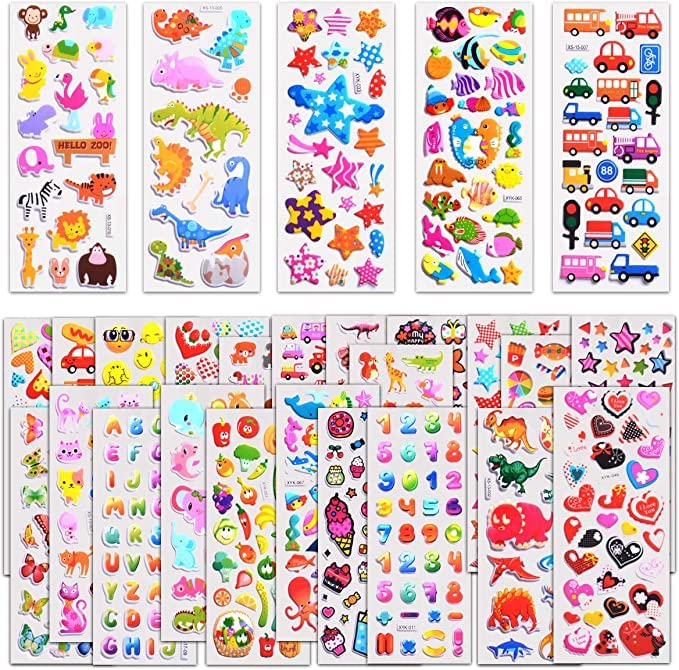 Stickers for Girl Boy Birthday Gift, Scrapbooking, Teachers, Toddlers ...