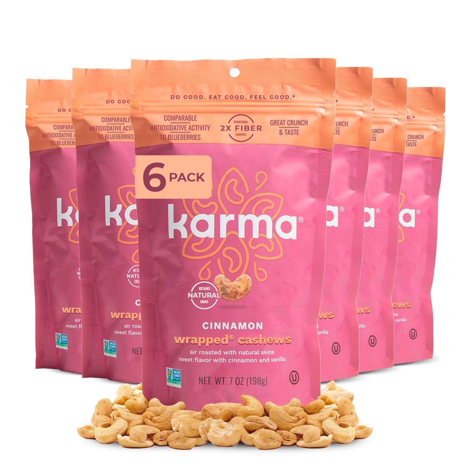 Amazon.com : Cinnamon Wrapped Whole Cashews by Karma Nuts, Sweet ...