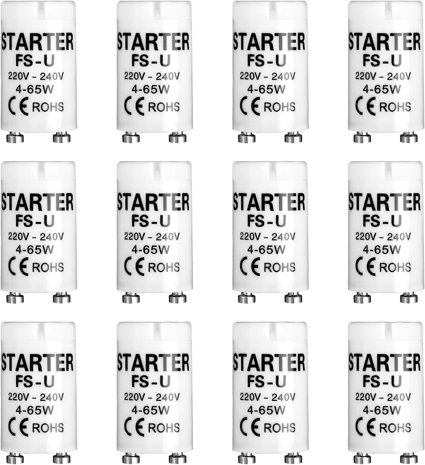 12Pcs Starter for Fluorescent Light Longlife Fluorescent Tube Starter ...