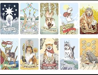 Amazon.co.jp: 2023 AIBO Tarot Ivory Dog Tarot Card : Toys & Games