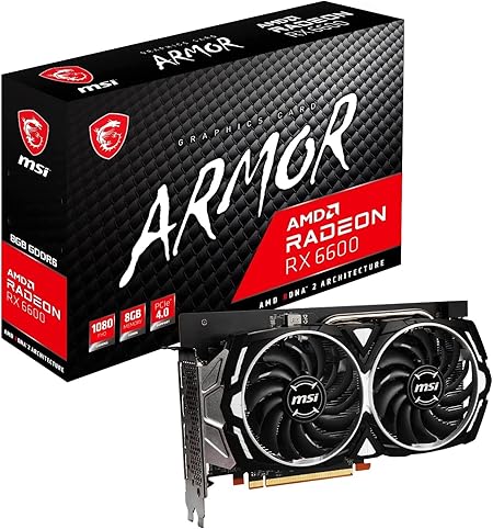 Amazon.com: MSI Gaming AMD Radeon RX 6600 8GB GDDR6 128-bit HDMI/DP ...