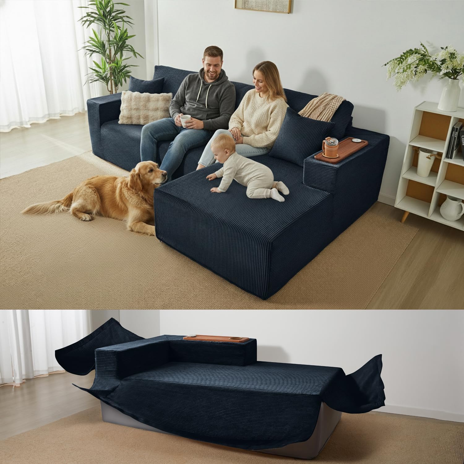 Amazon.com: Modular Sectional Sofa Cloud Couch with Multi-Functional ...