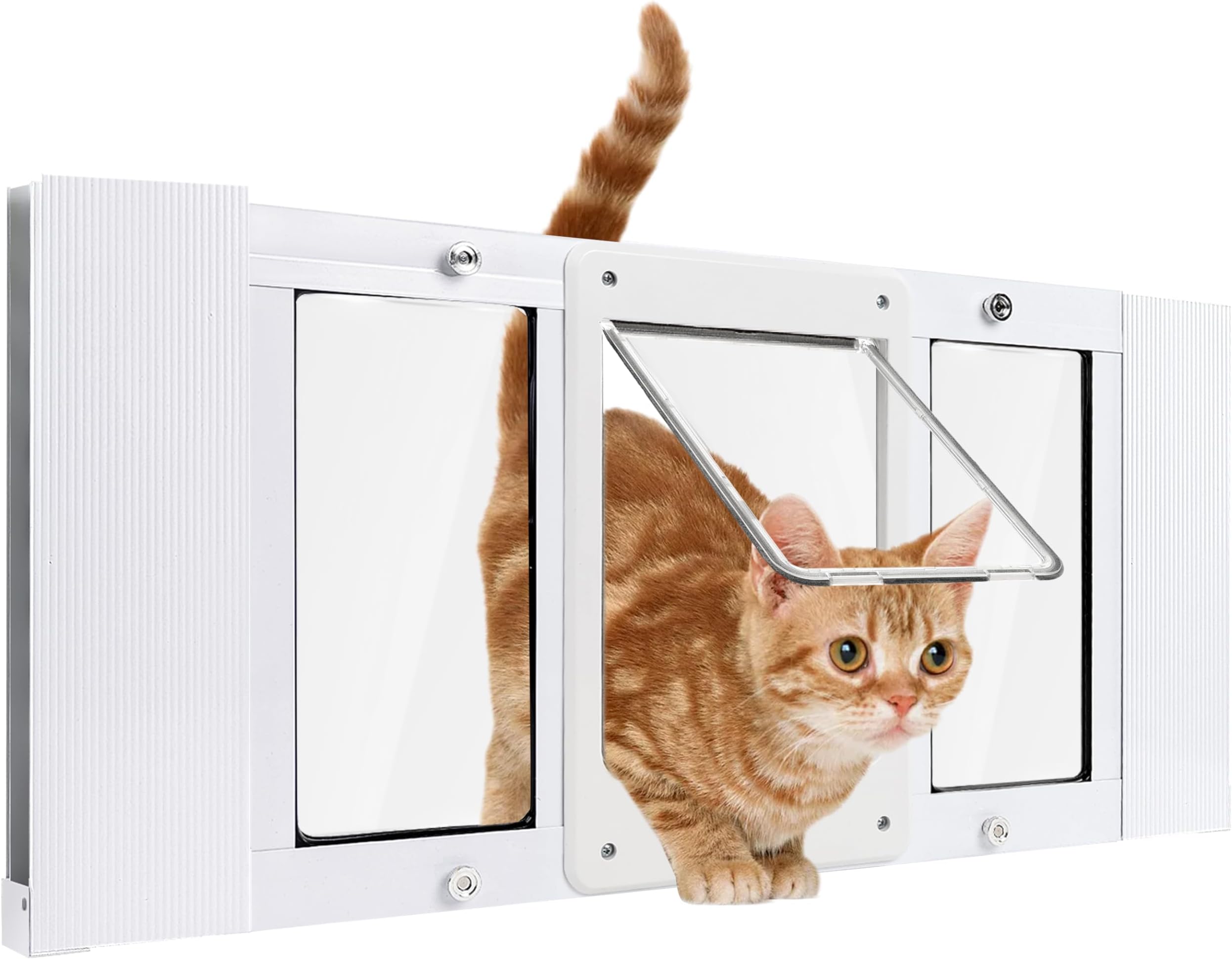 Amazon.com: Whiskers and Windows Cat Door for Vinyl Horizontal Sliding ...