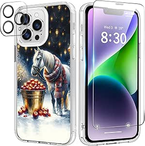 Amazon.com: bicol Christmas Phone Case for iPhone 11 Pro with Screen Protector and Camera Lens ...