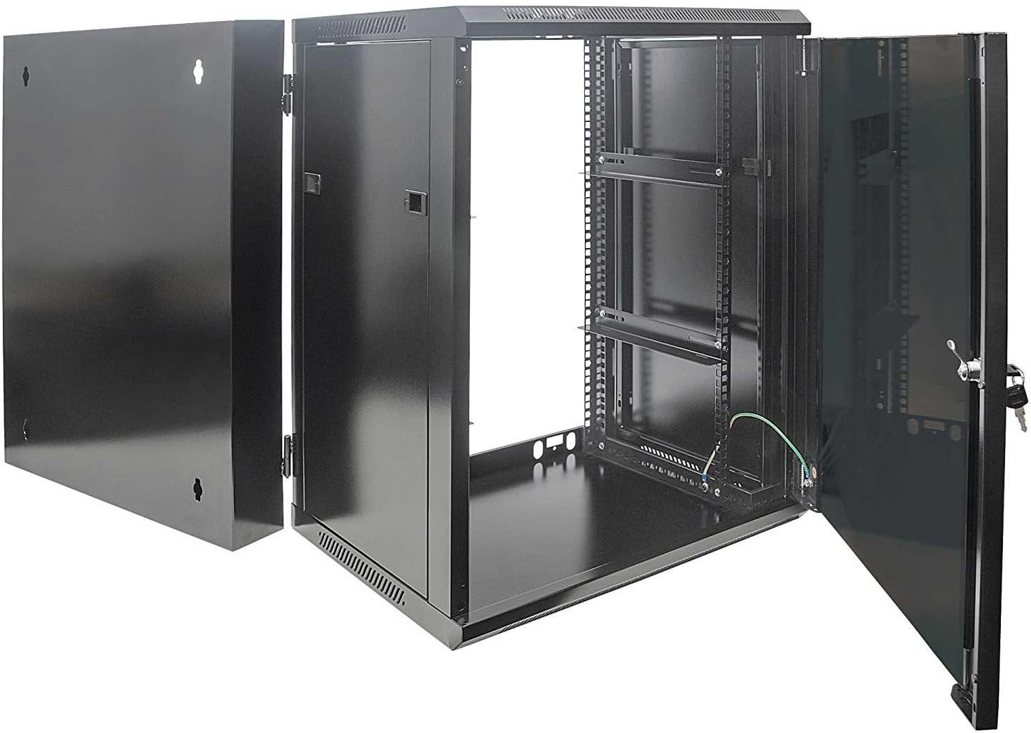 kab24® Netzwerkschrank mit Schwenkrahmen Serverschrank Wandhehäuse ...
