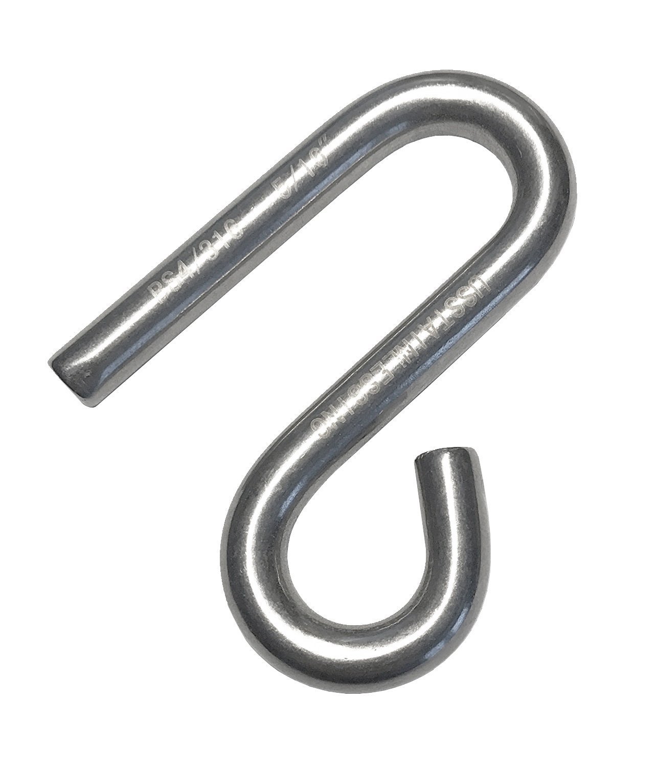 Snapklik.com : Stainless Steel 316 S Hook Open End And Narrow End 5/16 ...