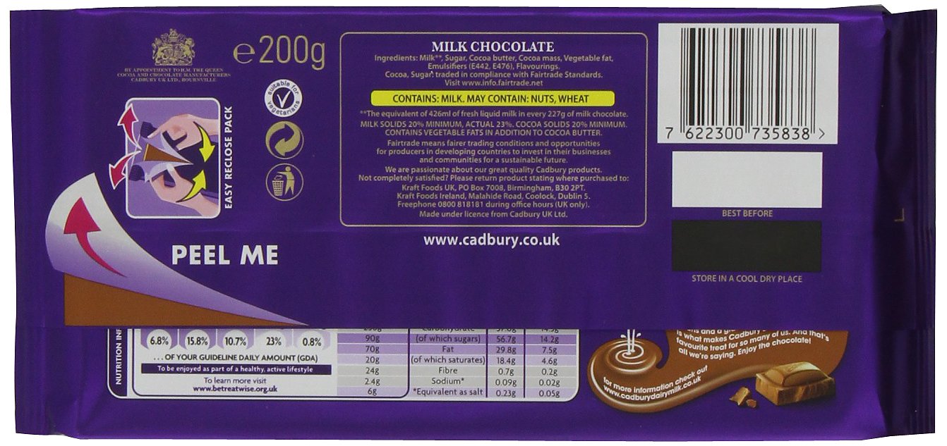 Buy Cadbury Dairy Milk Large 200g Bar Online at desertcart INDIA