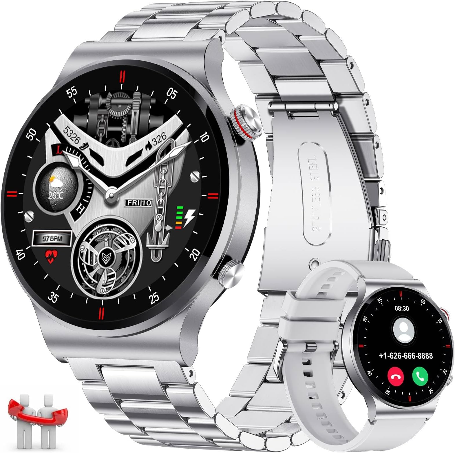 EarlySincere Smartwatch con Chiamata Bluetooth, Impermeabile IP67 per ...