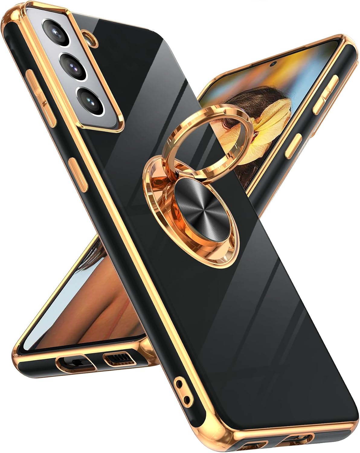 LeYi for Samsung S21 5G Case: 360 Degree Rotation Phone Ring Holder ...