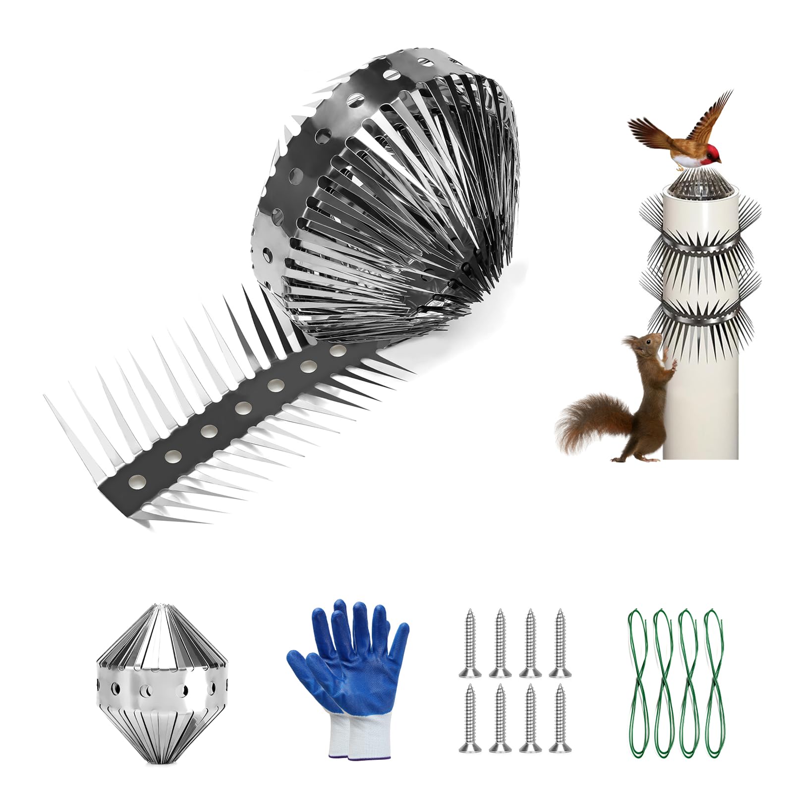 StoryTrail Bird Spikes Stainless Steel Fence Spikes for Pigeons,Raccoon ...