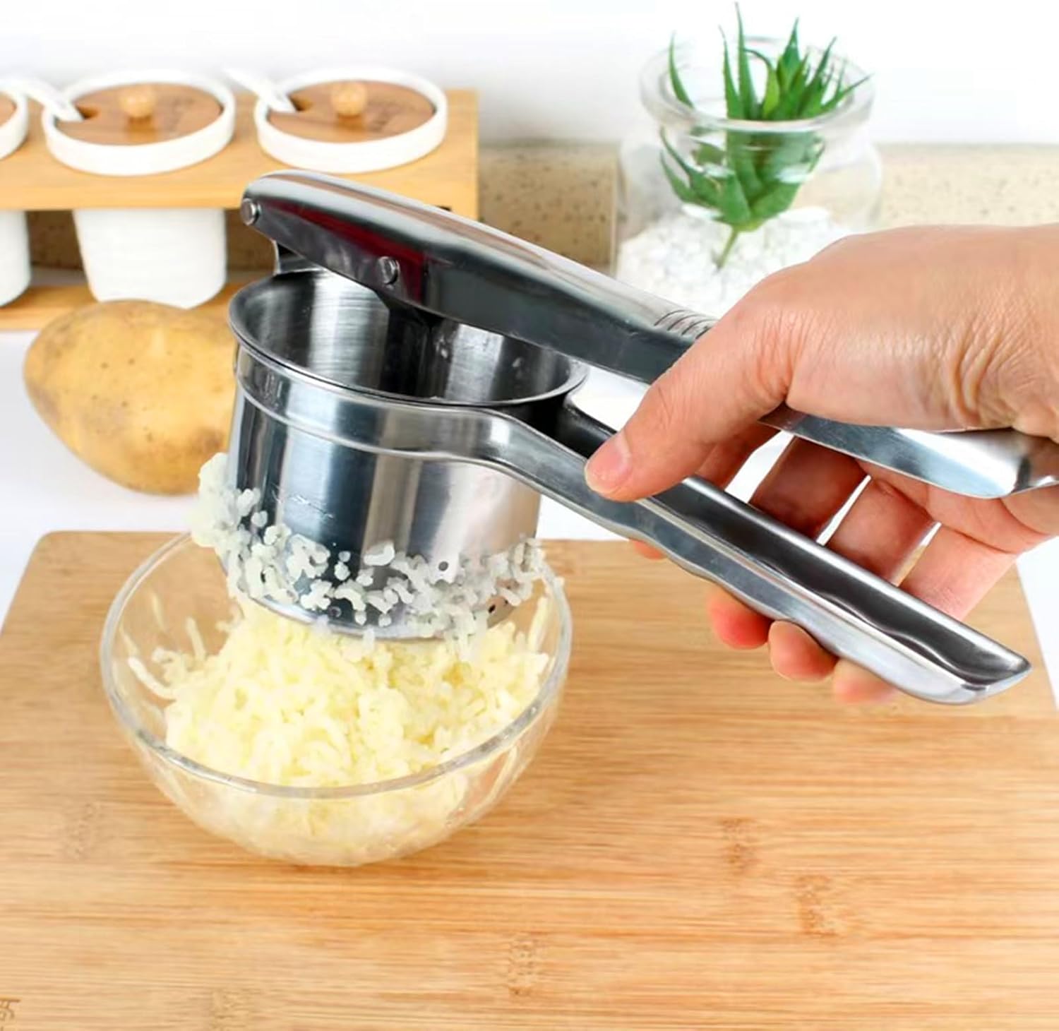 Amazon.com: Potato masher Heavy duty stainless steel masher Kitchen ...