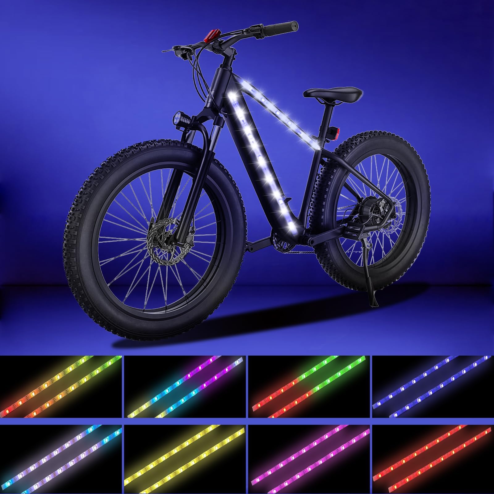 Amazon.com: GOSLMYY Bike Frame Light, LED Bicycle Lights, RGB ...