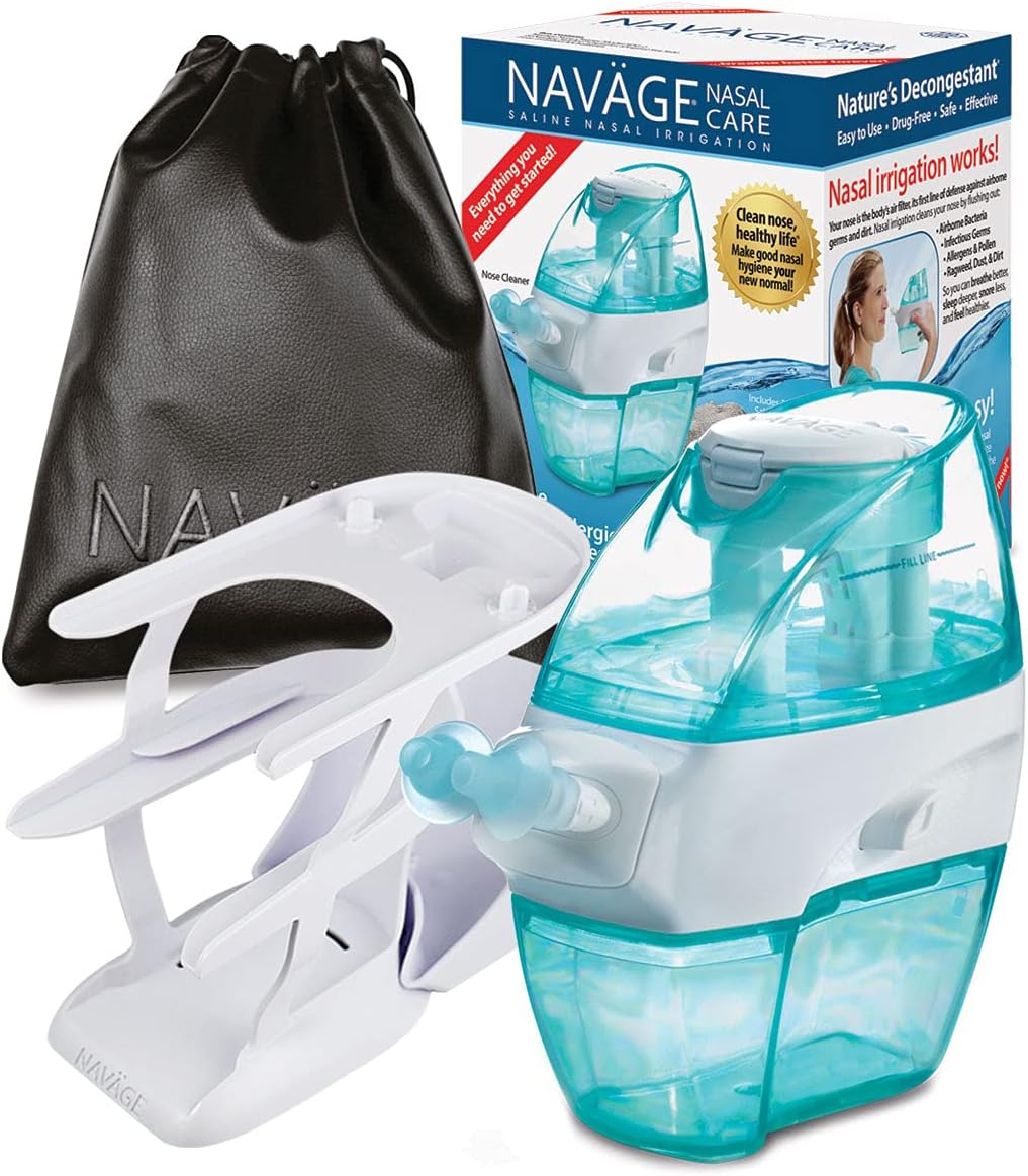 Navage Nasal Care DELUXE Bundle: Navage Nose Cleaner, 20 SaltPods ...