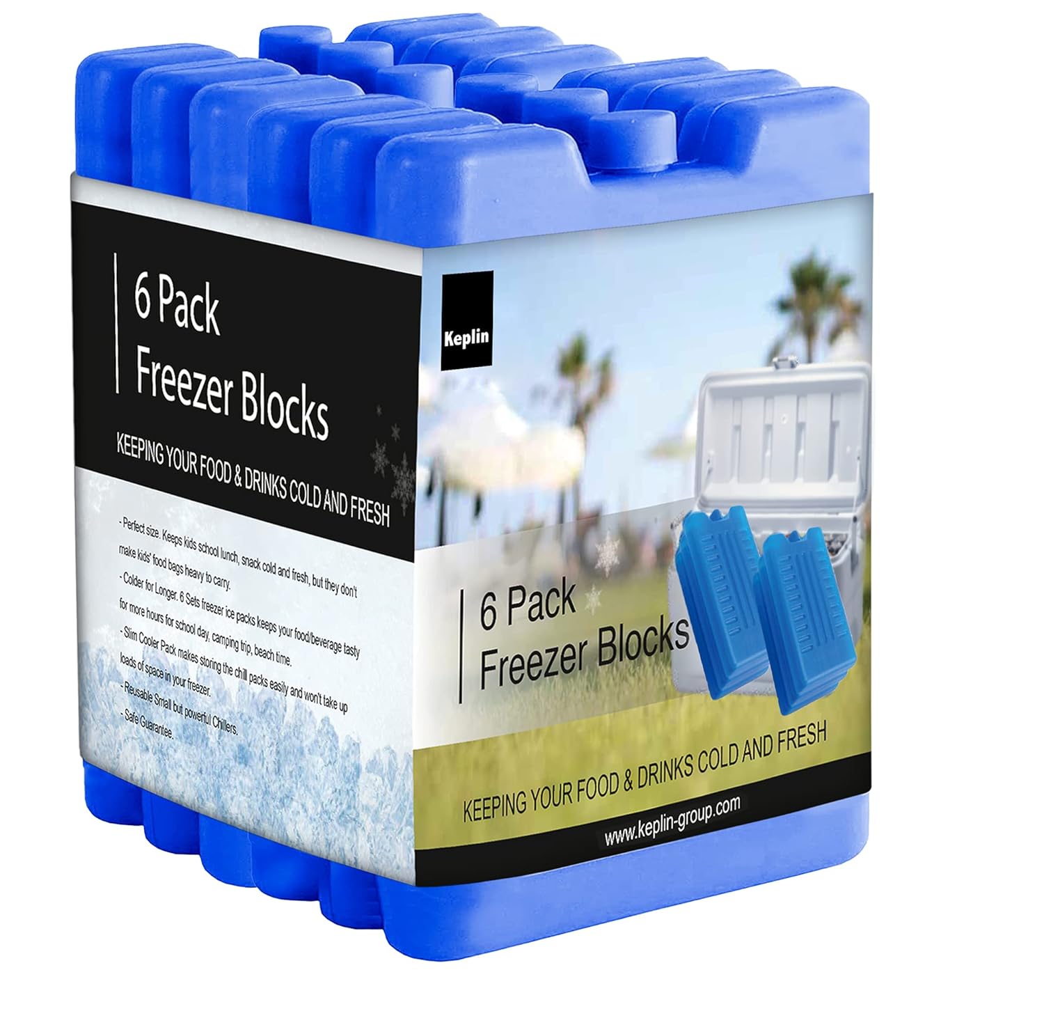 KEPLIN Home Freezer Blocks Family Pack (x6 Blocks) - Keeps Food and ...