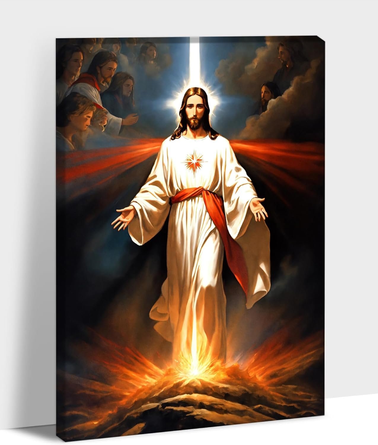 Amazon.com: ANRUOXI Framed Jesus Wall Art, Picture of Jesus Canvas ...