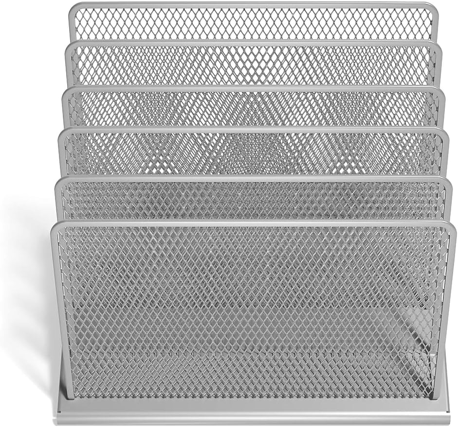 Amazon.com: TRU RED Staples 5 Compartment Wire Mesh File Organizer ...